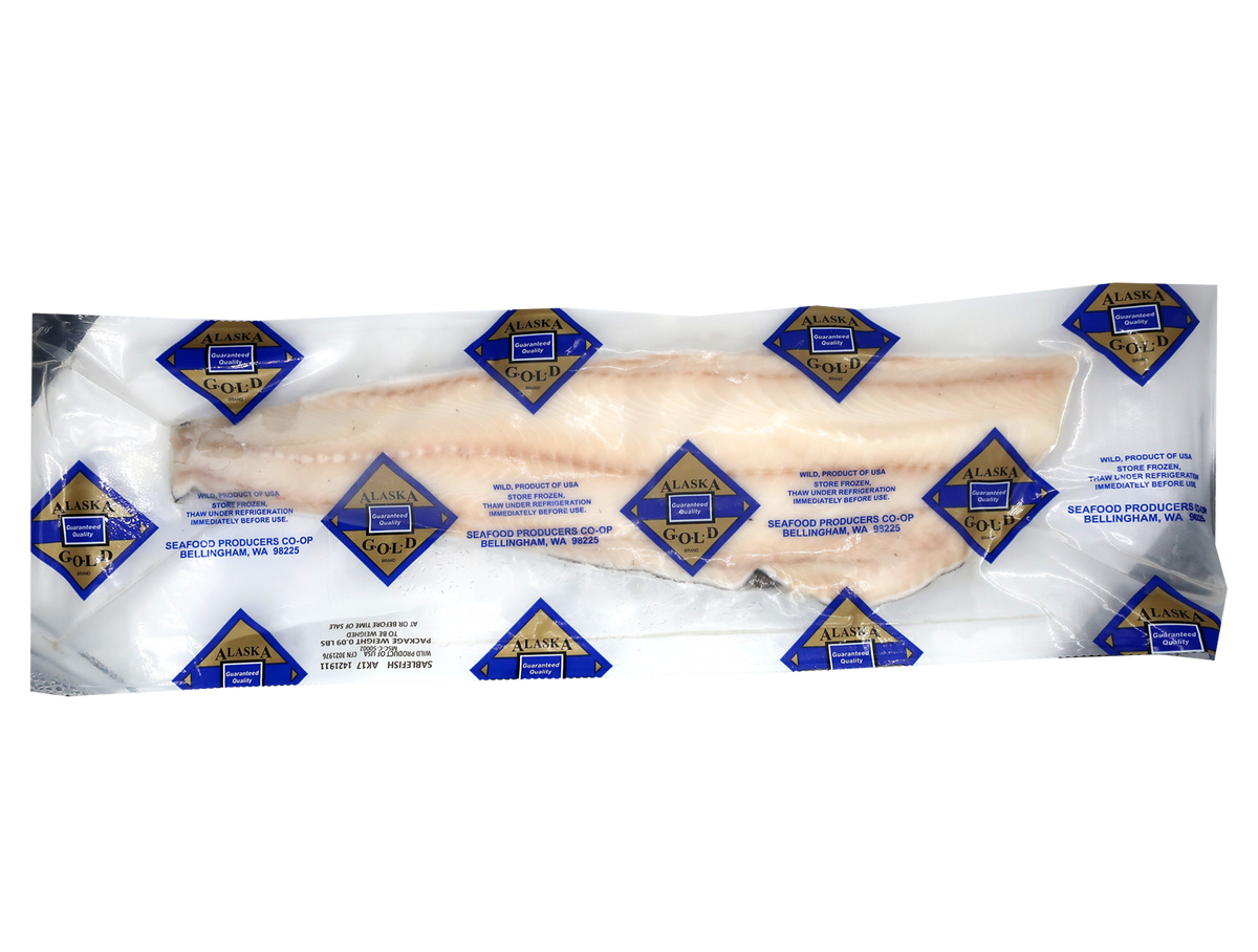 FZ Black cod fillet 7lb up house cut 1.50LB/PK – True World Foods DC